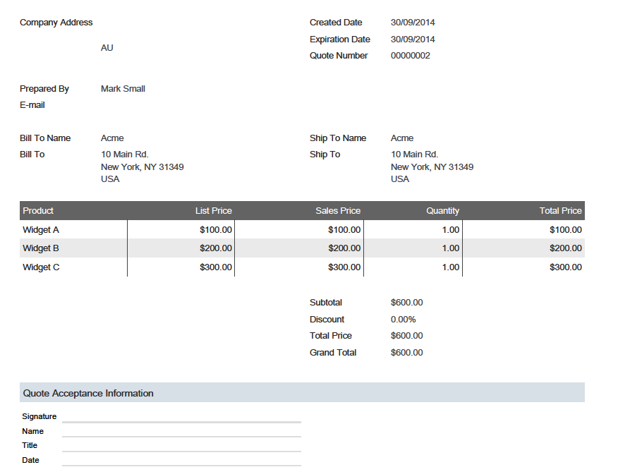 Salesforce Quote Templates Change Total Labels In A Quote Generator 